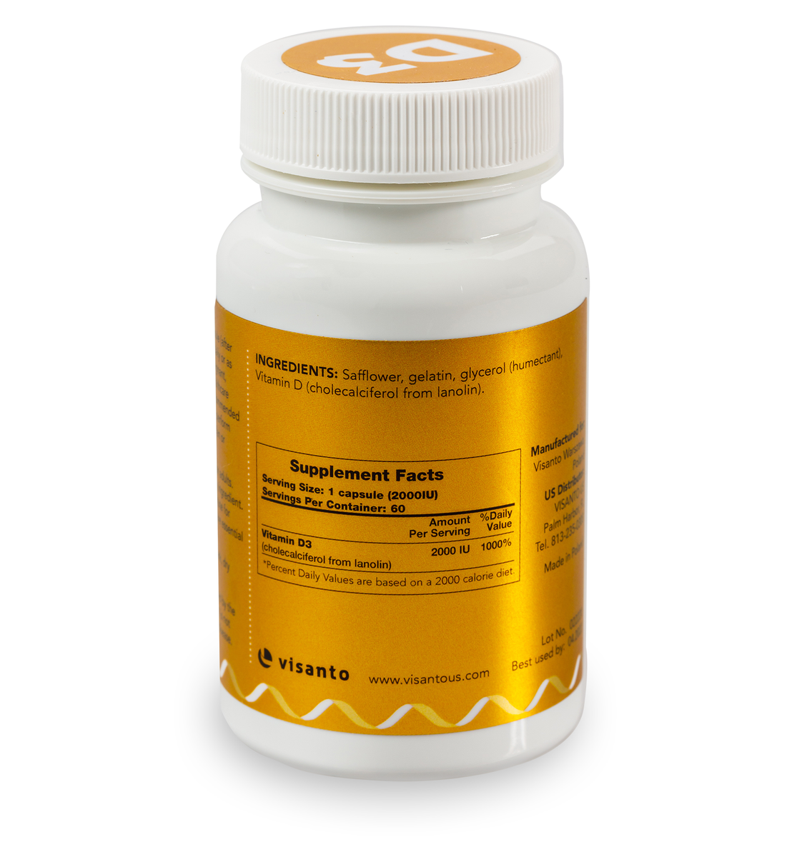 Vitamin D3 Twist-off Softgels - 2000IU – Visanto US